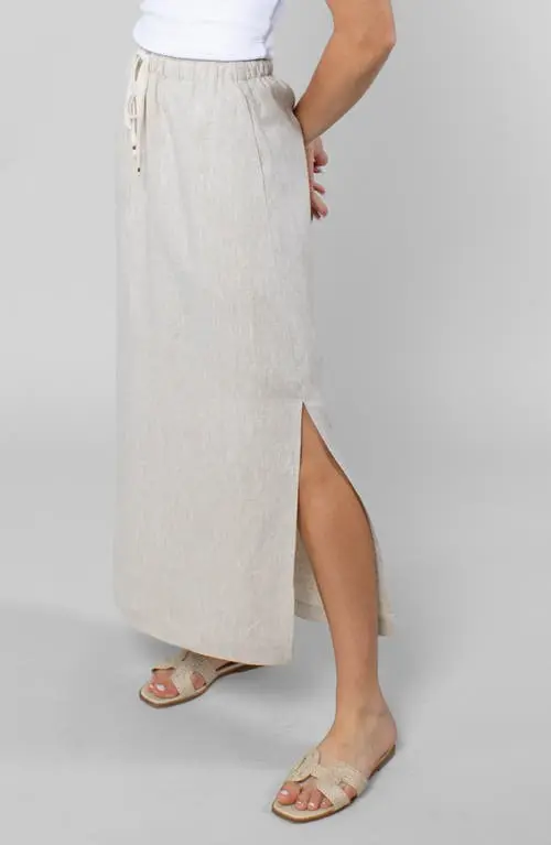 LEISURE LAB Linen Maxi Skirt - Oatmeal