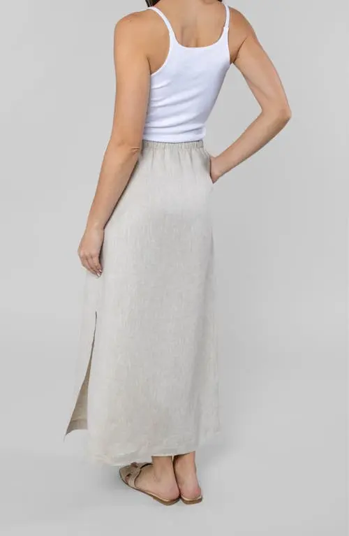 LEISURE LAB Linen Maxi Skirt - Oatmeal