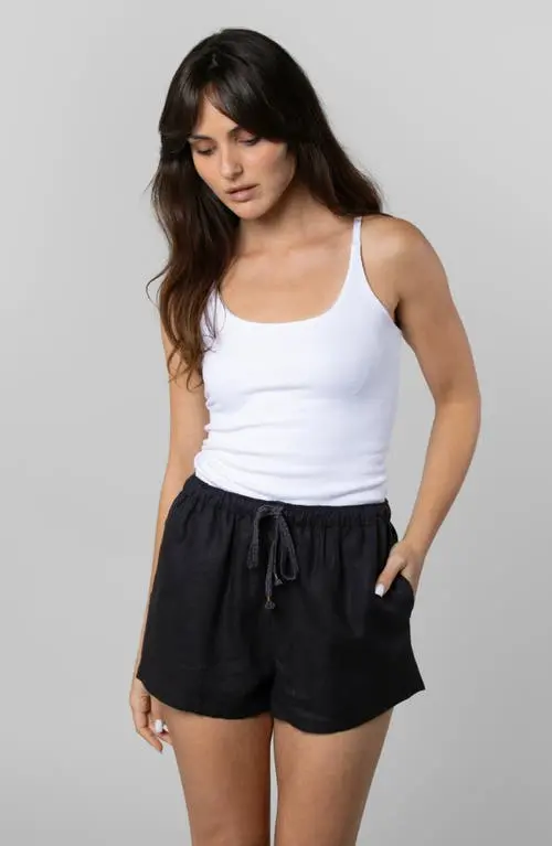 LEISURE LAB Linen Resort Short - Black