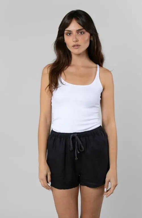 LEISURE LAB Linen Resort Short - Black