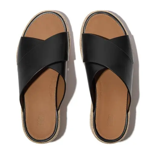 Fitflop Platfforms Espadrille Slides - Black