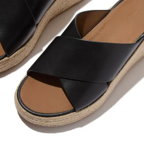 Fitflop Platfforms Espadrille Slides - Black