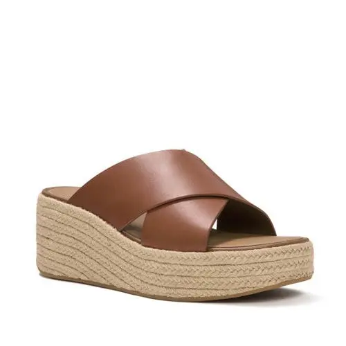 Fitflop Platfforms Espadrille Slides - Deep Tan