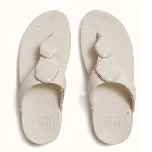 Fitflop Lulu Marbled-stone Toe-post Sandals