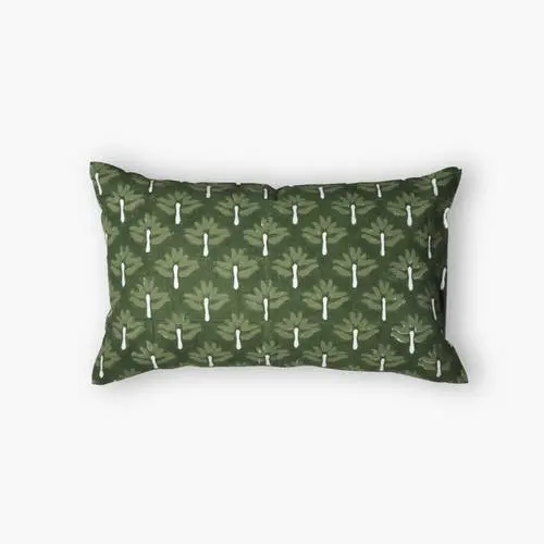 BANYAN & BIRCH Zeenat Lumbar Throw Pillow Cover - Chive