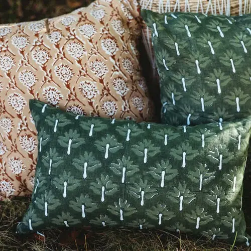 BANYAN & BIRCH Zeenat Lumbar Throw Pillow Cover - Chive