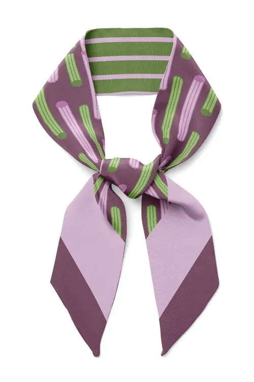 CENTINELLE Churros Twilly Ribbon Scarf - Brown