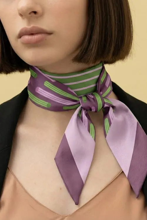 CENTINELLE Churros Twilly Ribbon Scarf - Brown