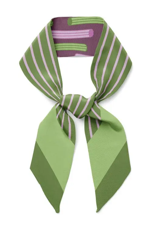 CENTINELLE Churros Twilly Ribbon Scarf - Brown