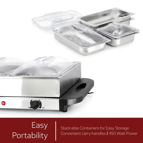 MEGACHEF 5 Section Buffet Server & Food Warmer