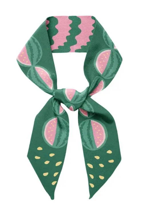CENTINELLE Watermelon Twilly Ribbon Scarf - Red