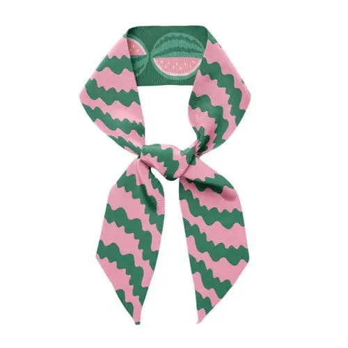 CENTINELLE Watermelon Twilly Ribbon Scarf - Red