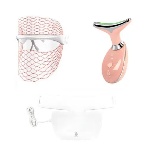 PURSONIC 7-in-1 Led Light Therapy Face Mask, Sculpting Wand - Multicolor
