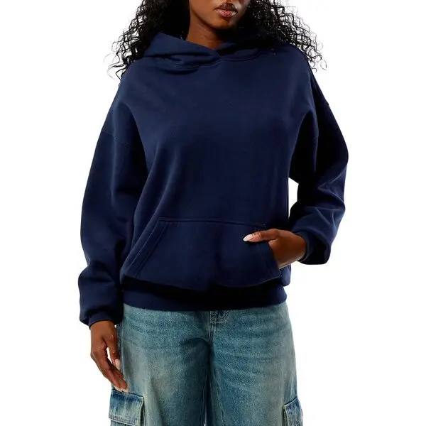 PACSUN Core Fleece Pullover Hoodie - Navy