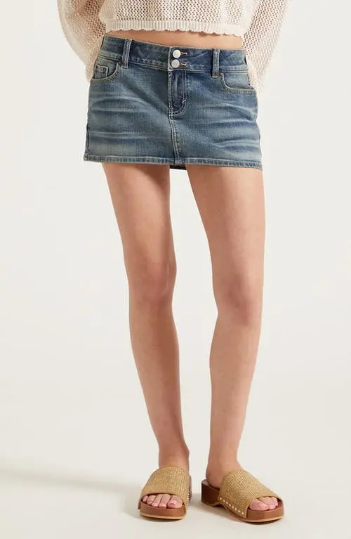 PACSUN Piper Micro Mini Skirt - Medium Indigo