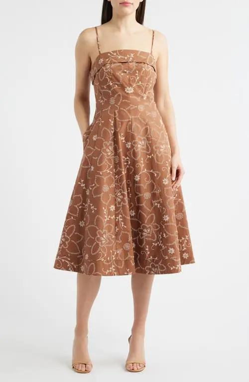 Sam Edelman Embroidery Print Cotton Dress