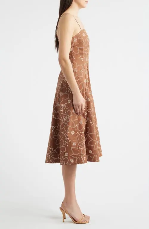 Sam Edelman Embroidery Print Cotton Dress