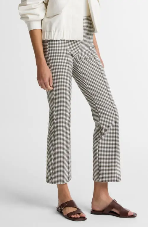 Vince Niki Mid-rise Crop Gingham Pants