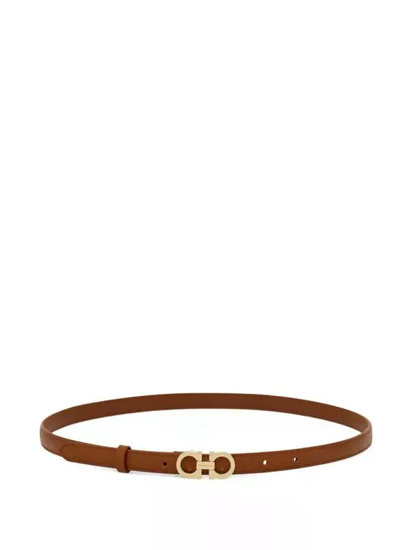 FERRAGAMO Gancini Fixed Belt - Brown