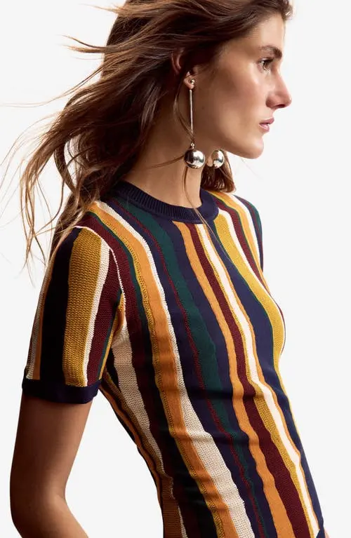 Desigual Striped Short-sleeve Sweater