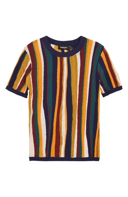 Desigual Striped Short-sleeve Sweater