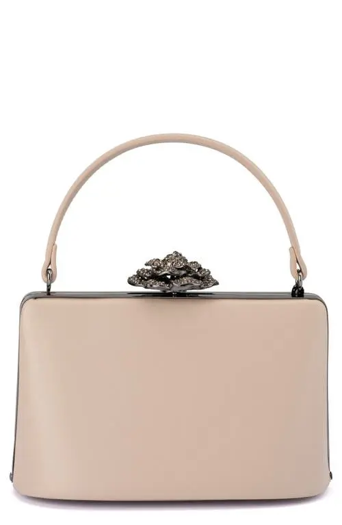 OLGA BERG Embellished Frame Top Handle Bag