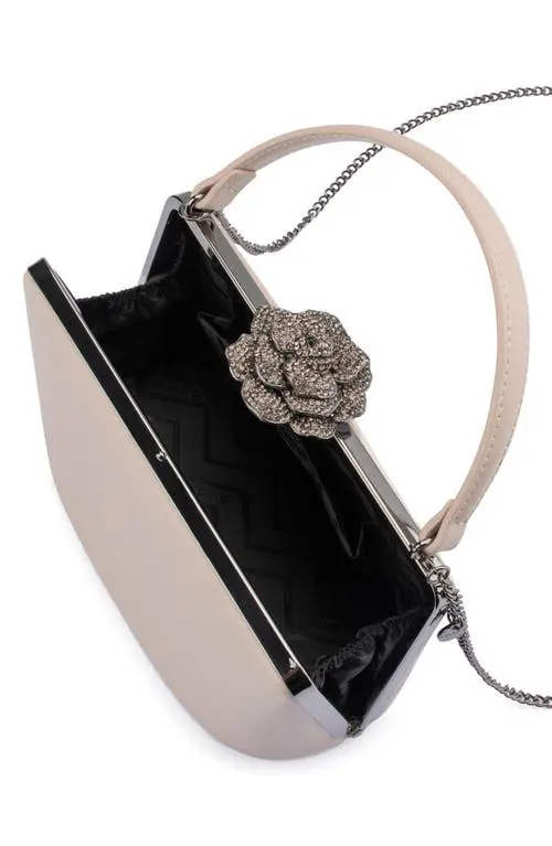 OLGA BERG Embellished Frame Top Handle Bag