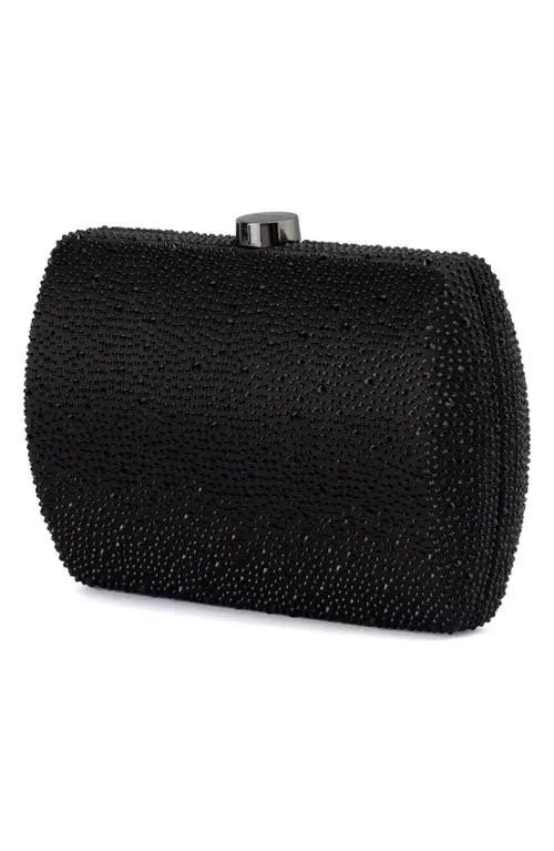 OLGA BERG Carolina Crystal Frame Clutch - Black