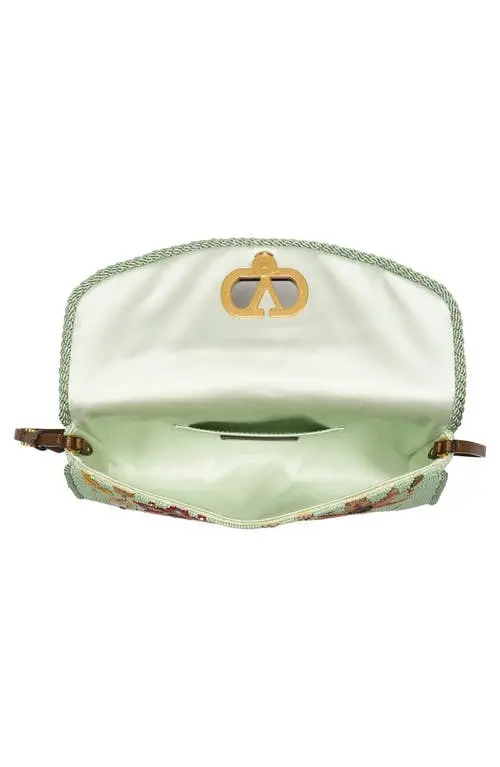 Valentino Garavani Vain Soft Embroidered Top Handle Bag - Multi Green
