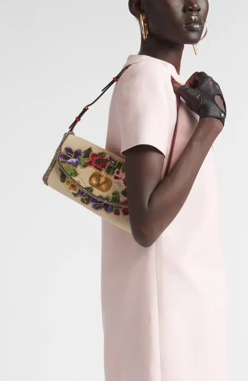 Valentino Garavani Vain Soft Beaded Top Handle Bag