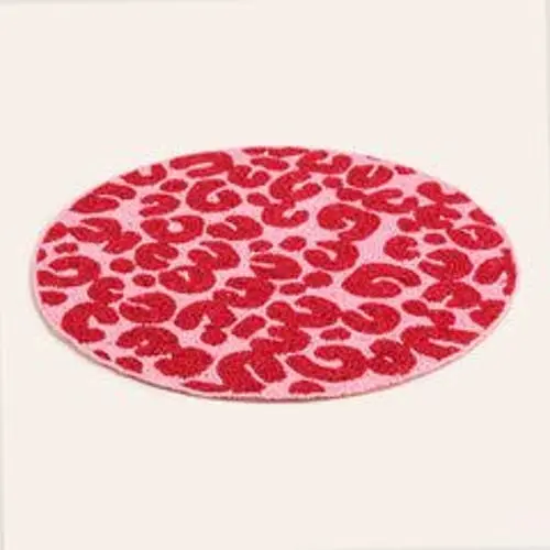 ZSA ZSA ZSU Dadri Beadded Placemat Animal 14 - Red