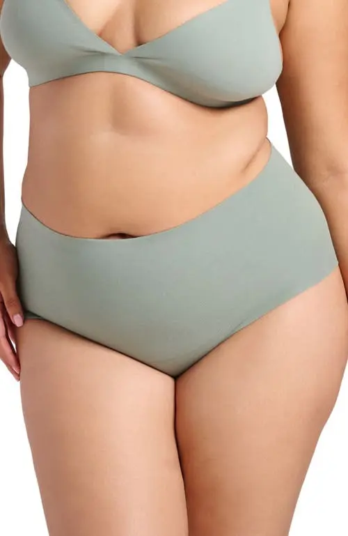 SIELLA Organic Cotton No-show Shaping Brief - Sage