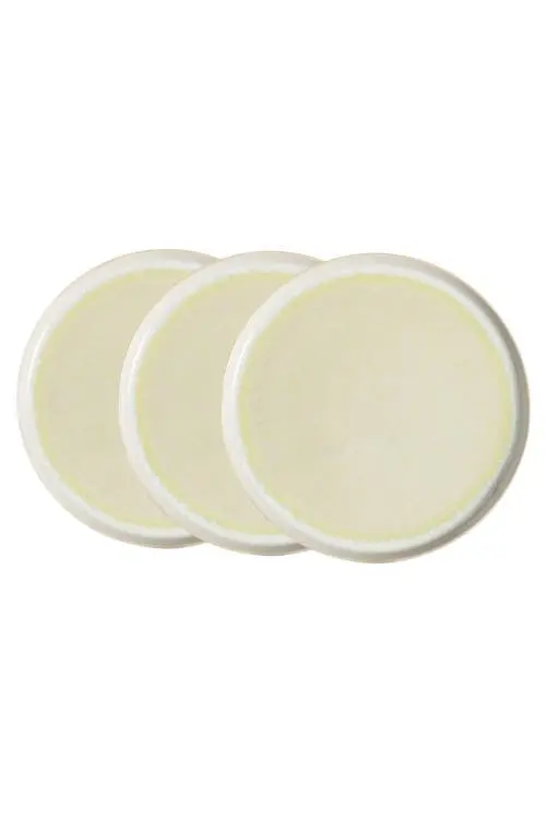 ZSA ZSA ZSU Fonte Stoneware Dessert Plate 8.6" Set Of 3 - Green