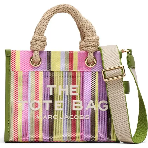 Marc Jacobs Small Stripe Mesh Tote - Purple Multi
