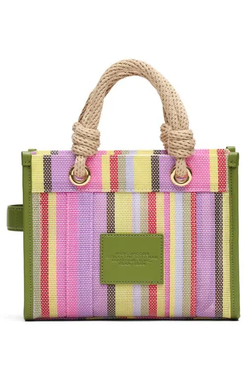 Marc Jacobs Small Stripe Mesh Tote - Purple Multi