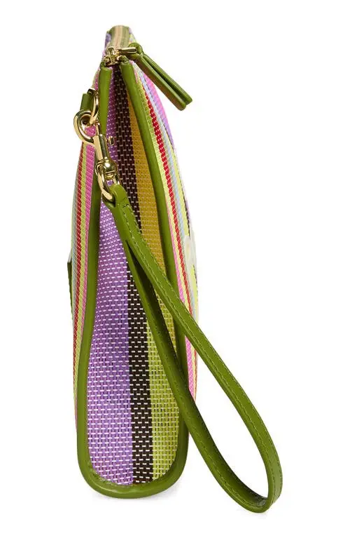Marc Jacobs Large Stripe Mesh Pouch - Purple Multi
