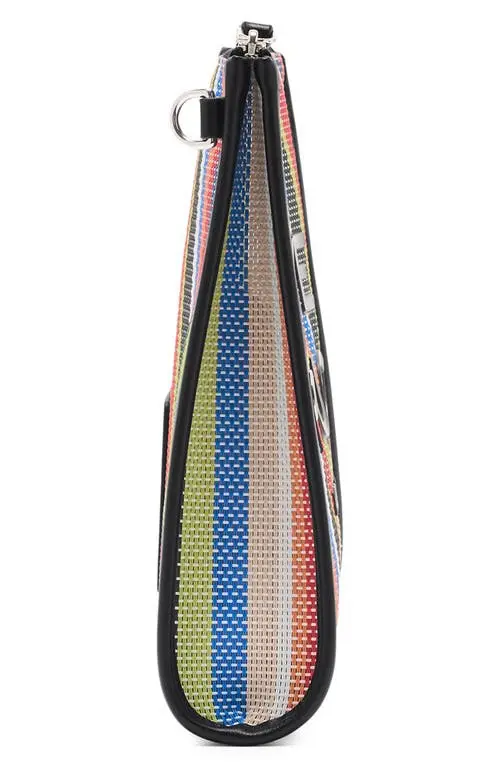 Marc Jacobs Large Stripe Mesh Pouch - Red Multi