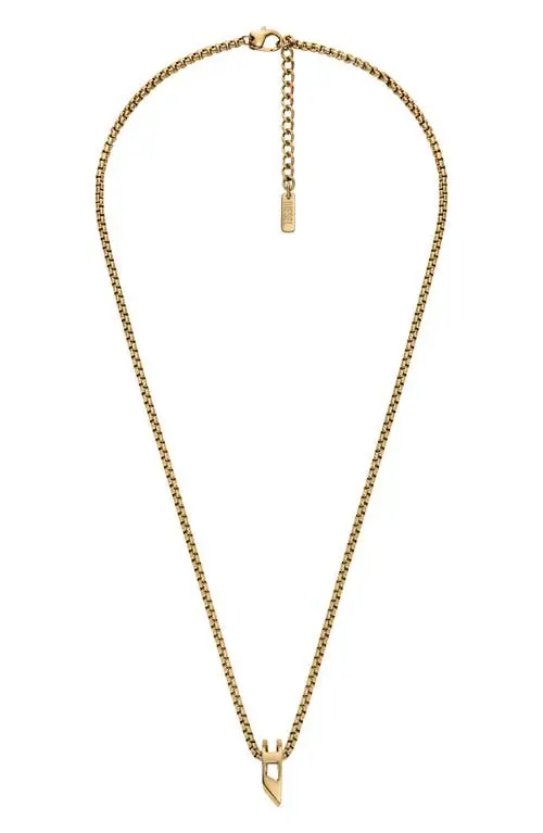DIESEL® D Logo Pendant Necklace