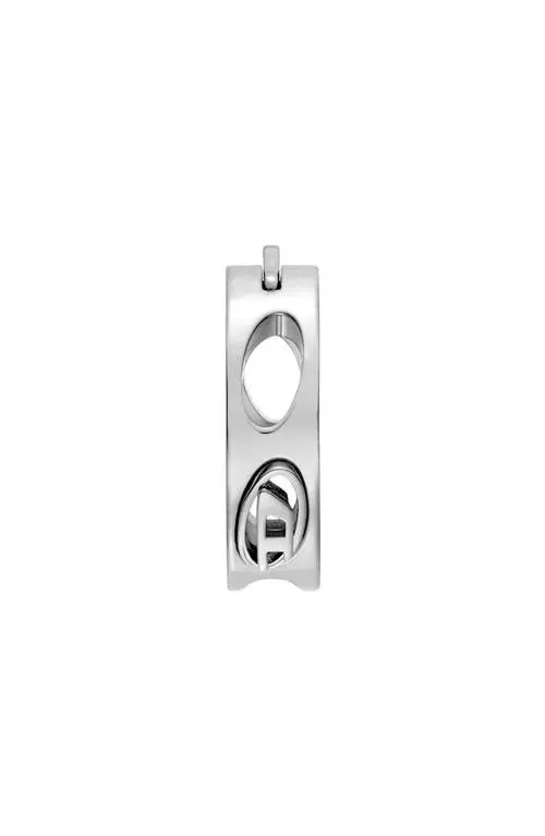 DIESEL® Oval D Logo Single Hoop Earring