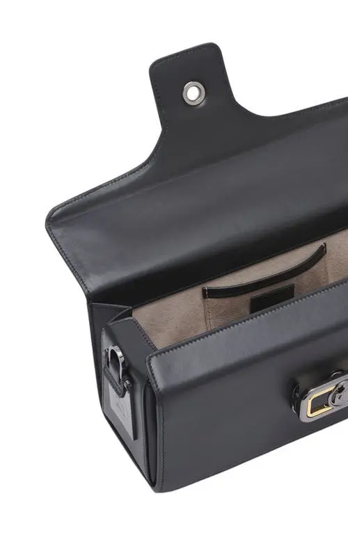 LANVIN Medium Pencil Cat Leather Bag - Black
