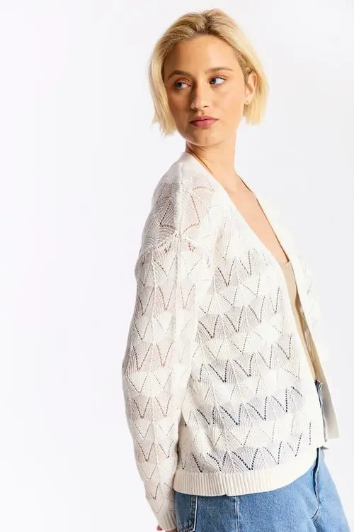 WISPR Chevron Stitch Cardigan