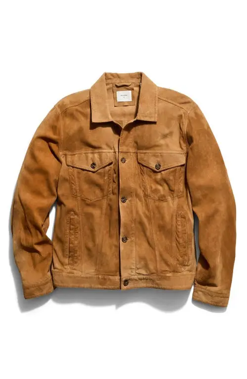 Billy Reid Waxed Suede Trucker Jacket