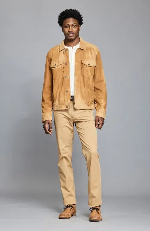 Billy Reid Waxed Suede Trucker Jacket