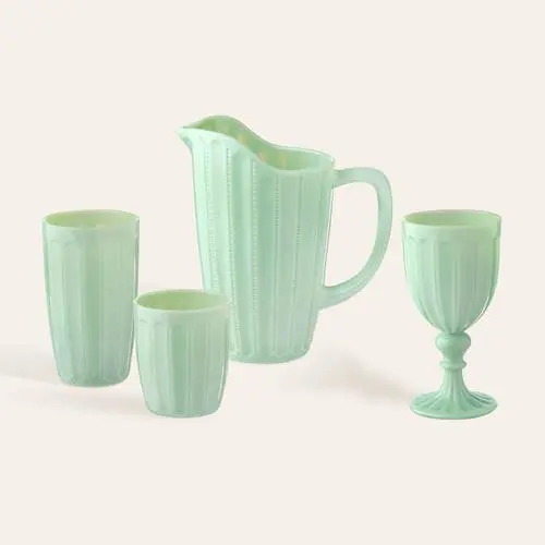 ZSA ZSA ZSU Henan Glass Pitcher Jug 34 Oz