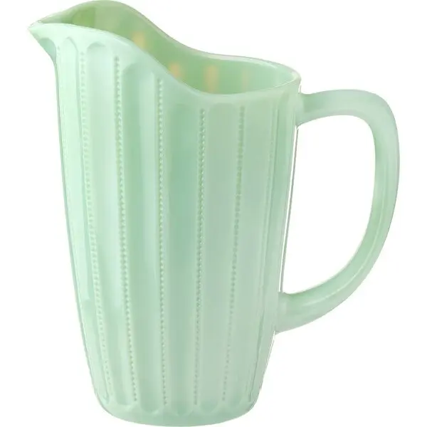 ZSA ZSA ZSU Henan Glass Pitcher Jug 34 Oz - Green
