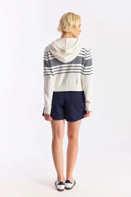 WISPR Cropped Zip-up Knitted Hoodie