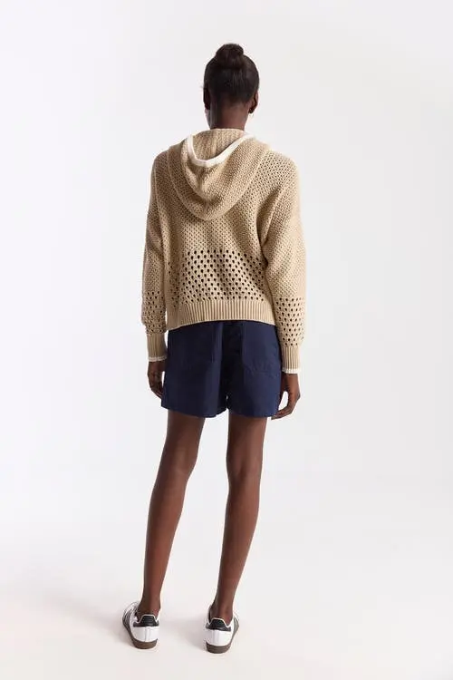 WISPR Pointelle Zip Hoodie