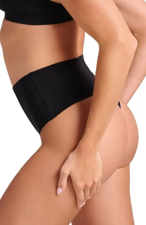 SIELLA Organic Cotton No-show Shaping Thong - Black