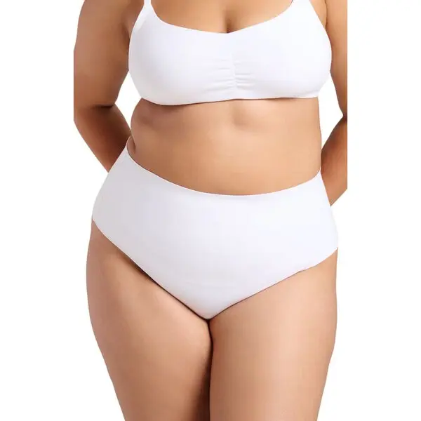 SIELLA Organic Cotton No-show Shaping Thong - White