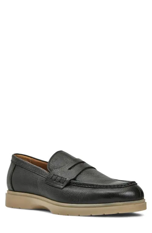 Aquatalia Timothy Penny Loafer - Black Leather
